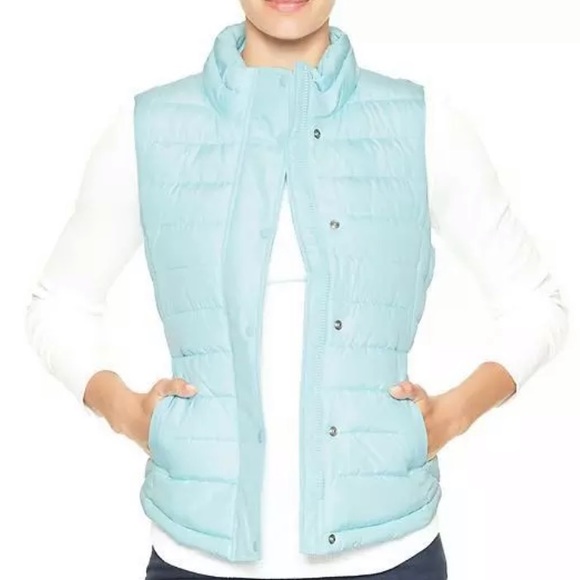 GAP | Jackets & Coats | Nwt Gap Sky Blue Classic Quilted Puffer Puff ...